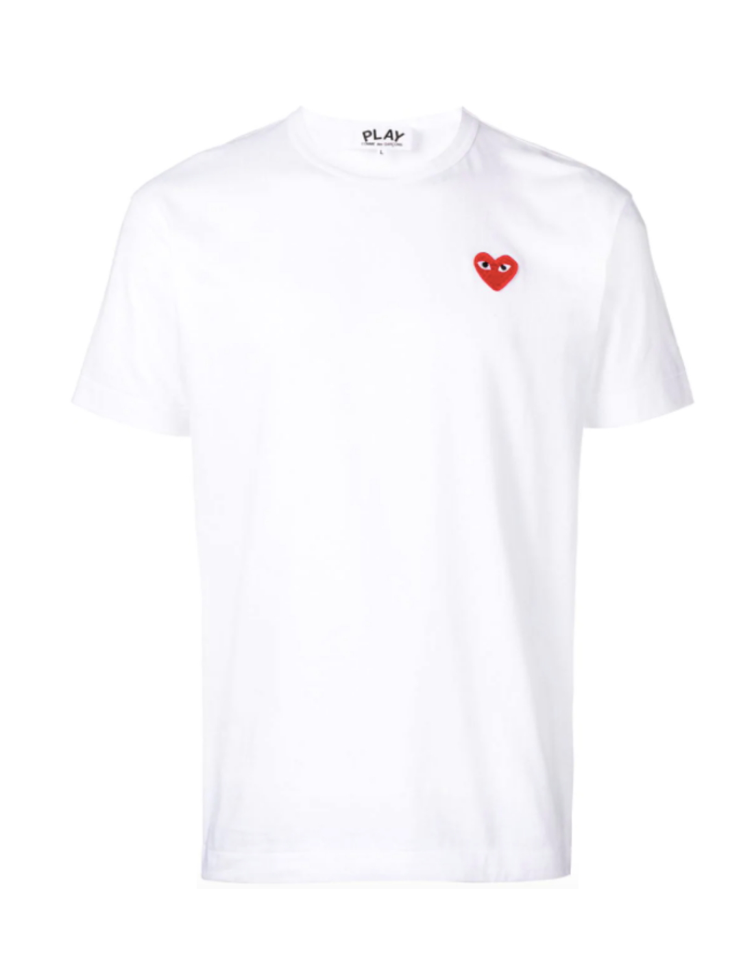COMME DES GARCONS CDG PLAY t-shirt blanc à logo coeur rouge