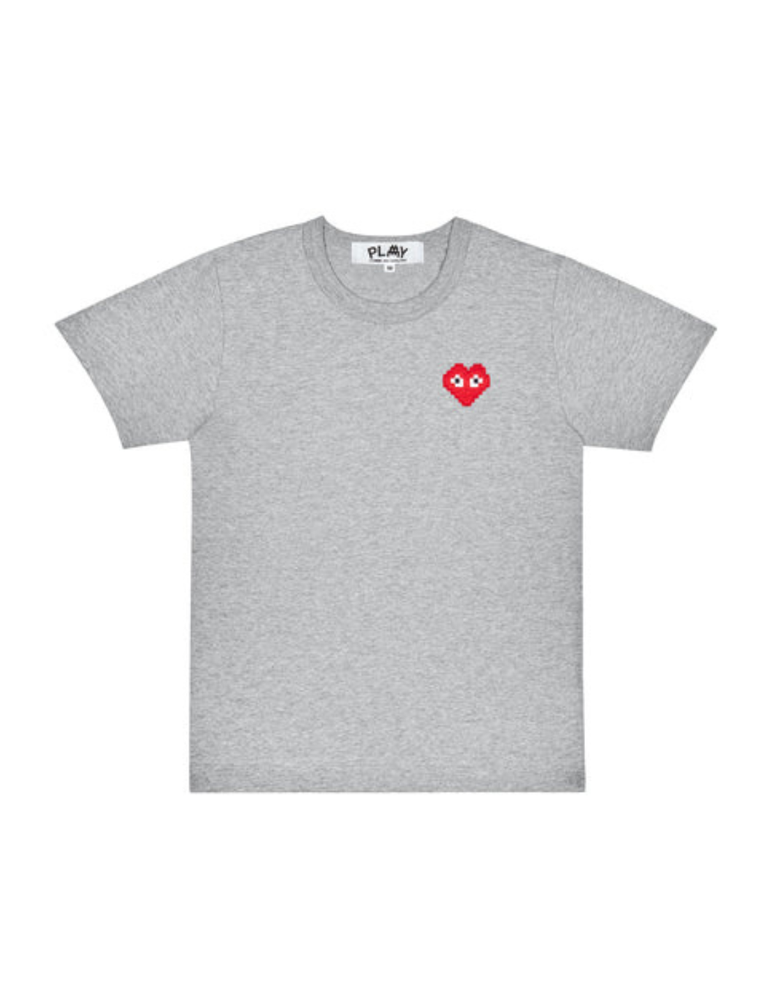 COMME DES GARÇONS PLAY X INVADER t-shirt with heart patch - grey